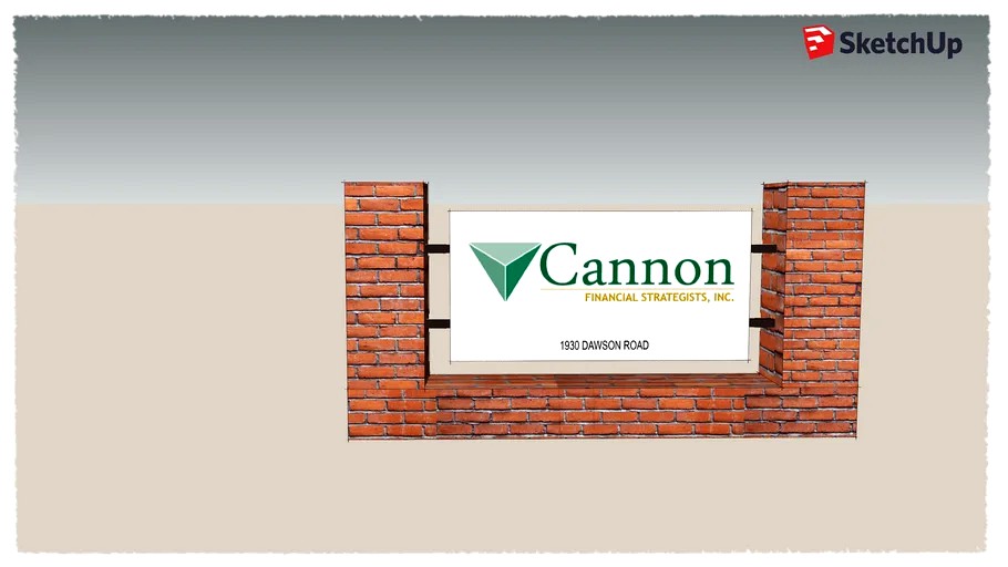 Cannon Street Signage 3d model