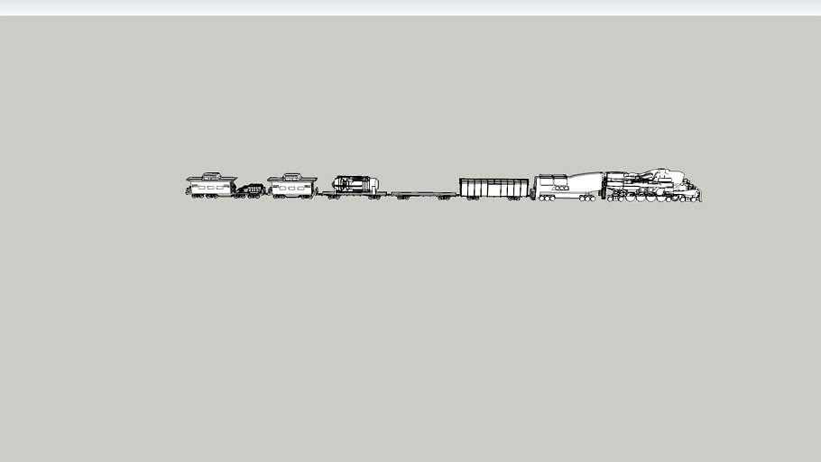 Complete Fallout Train With Rail cars 3d model