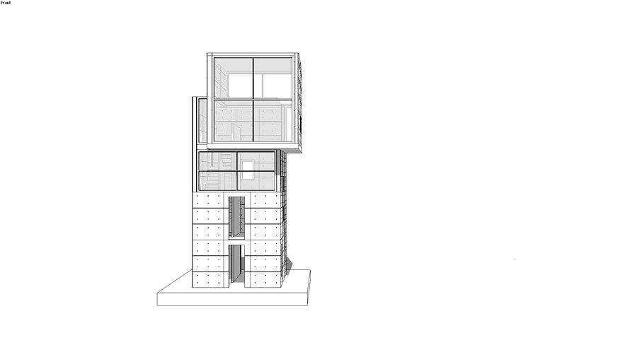 4x4 House Tadao Ando 3d model