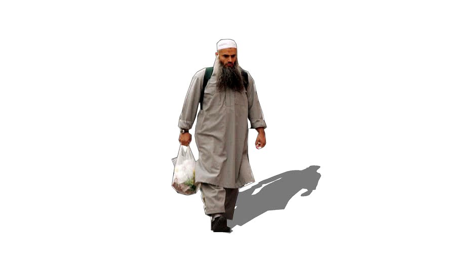 Pakistani man walking 3d model