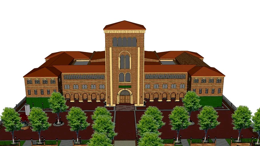 USC TOWER ENTRANCE 3d model