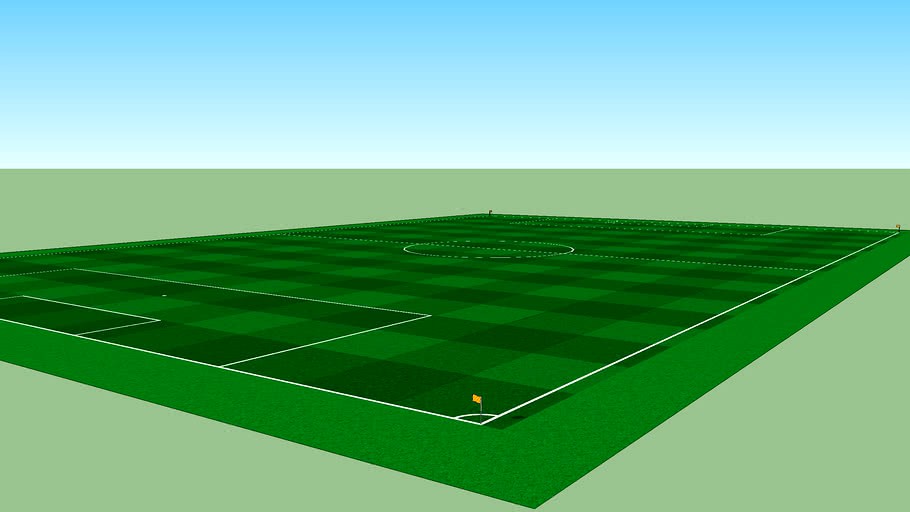 Football pitch 3d model