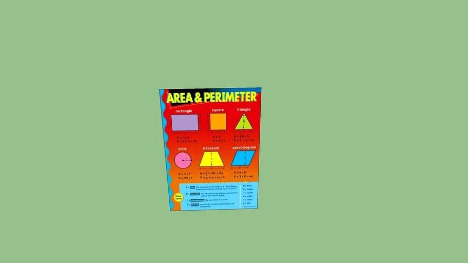 'Area and Perimeter' Poster 3d model