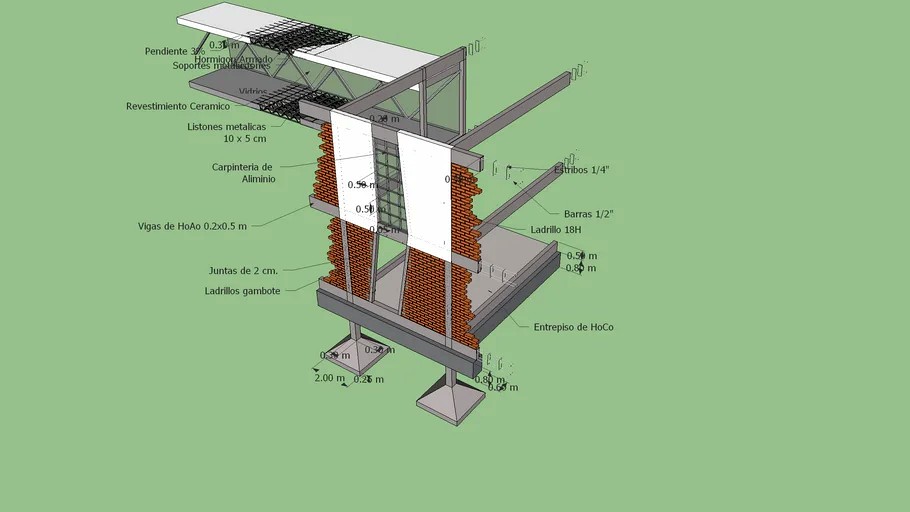 Detalle constructivo 3d model