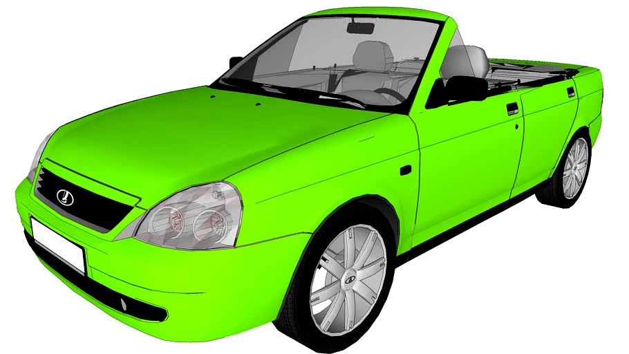 LADA PRIORA кабриолет 3d model