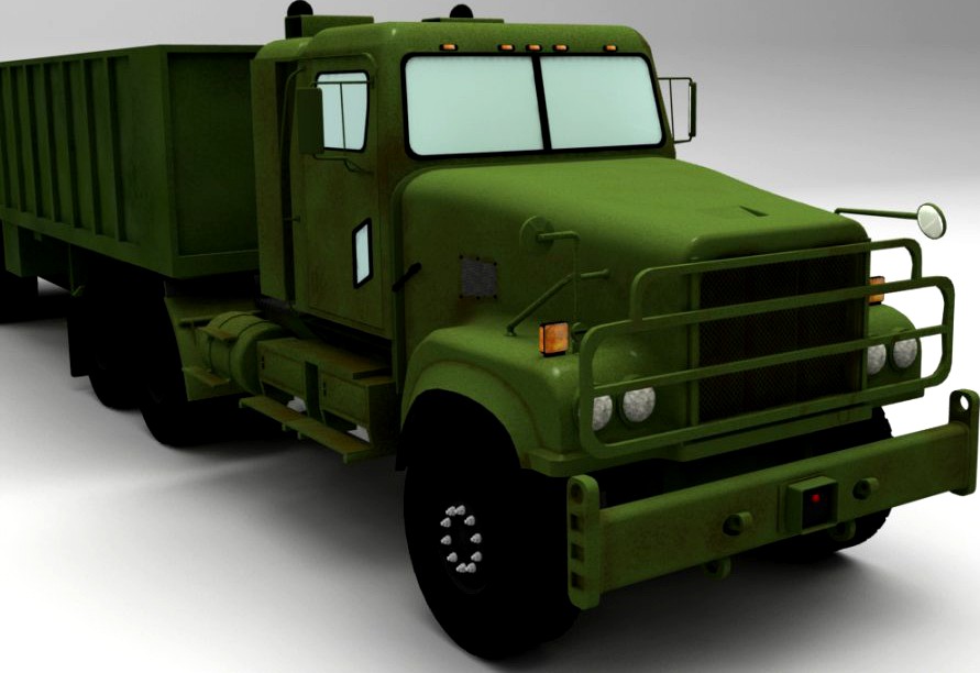 M915A5 Truck with Freight Payload3d model