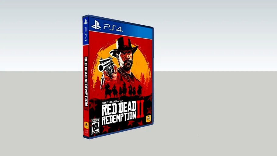 Red Dead Redemption 2 PS4 game case (2-Disc Set) 3d model