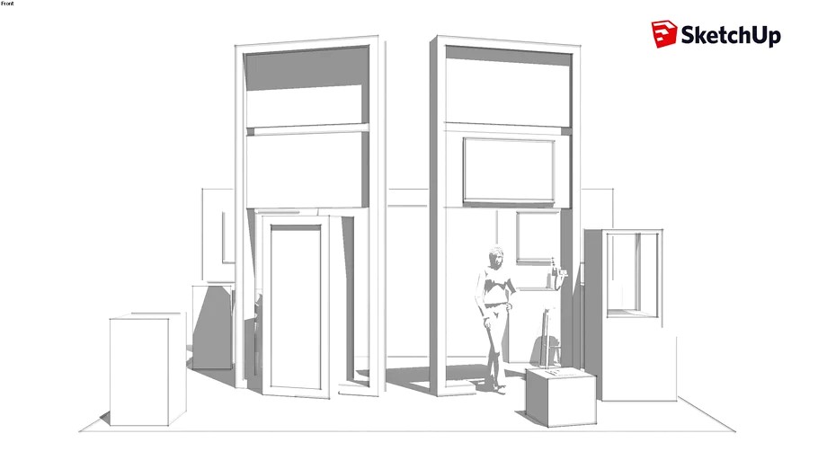 Gregory try sketchup booth design 3d model