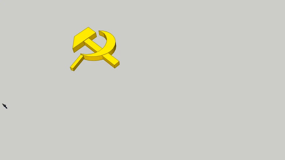 Symbol of the Communist Party 3d model