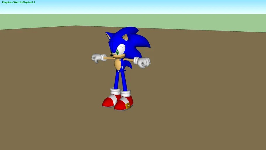 sonic test model 3d