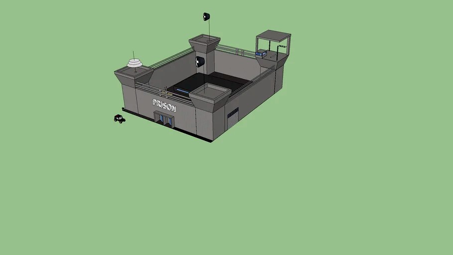 prison level design 3d model