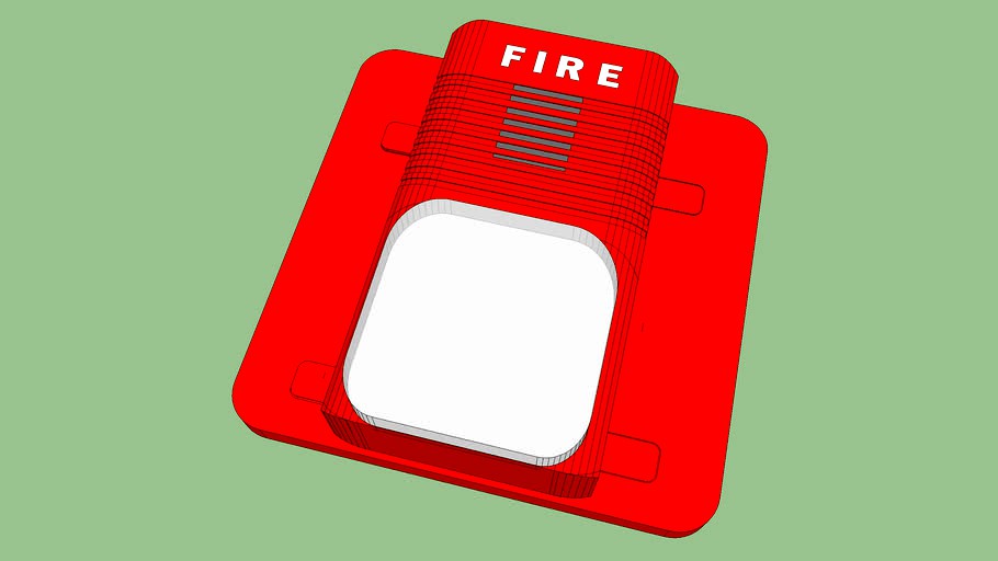 System Sensor fire alarm (P1215) (red) 3d model