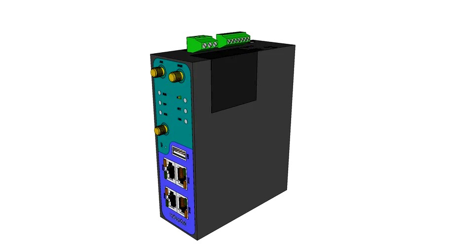 Modem router Robustel R3000-Q4LB 3d model