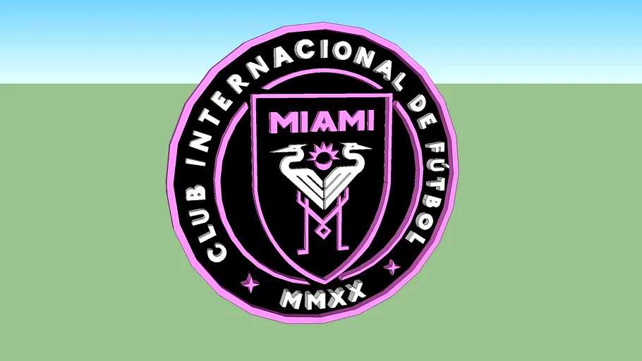 Miami football club logo 3D model