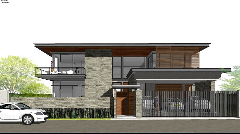 00_Contemporary house type_C 3d model