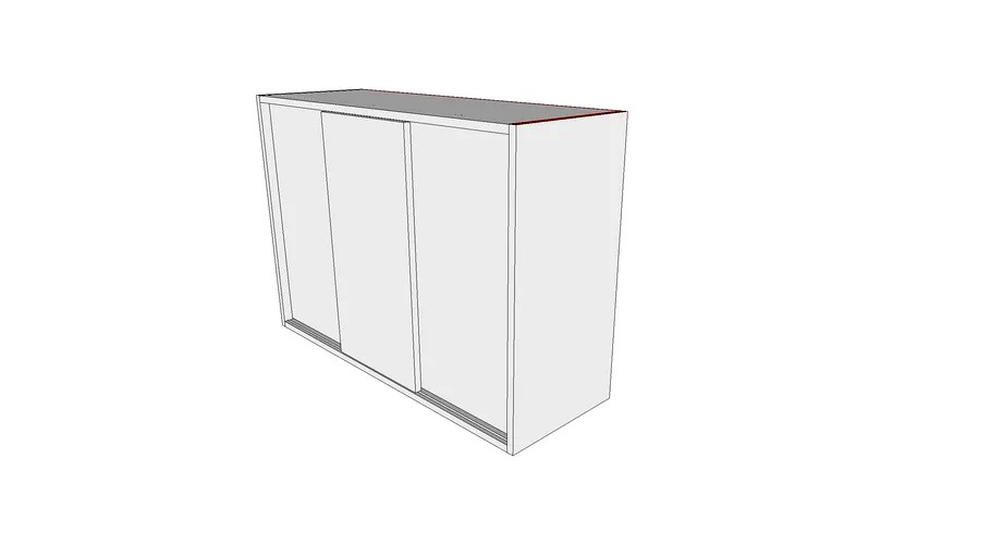 ARMARIO AEREO 3 PORTA DE CORRER LATERAIS PASSANTE 3d model