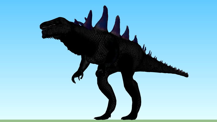 Godzilla 1998 (with texture) 3d model