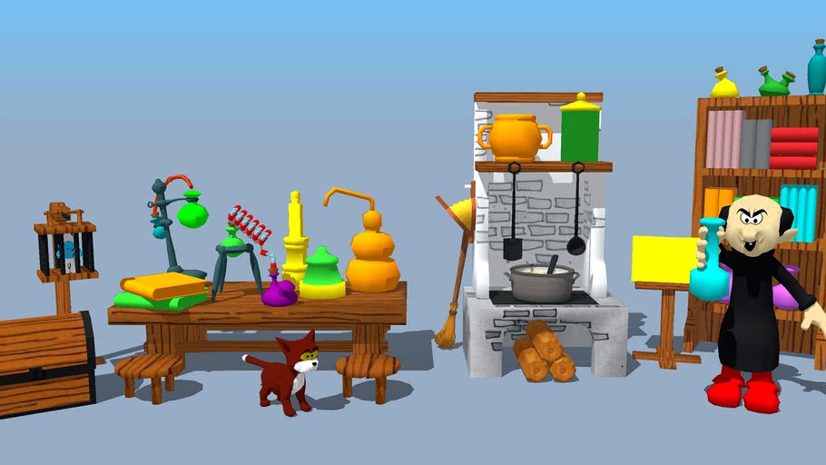 Gargamel Lab. 3d model