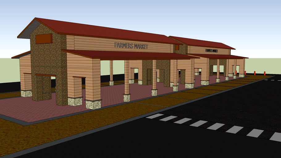 Farmers Market 3d model