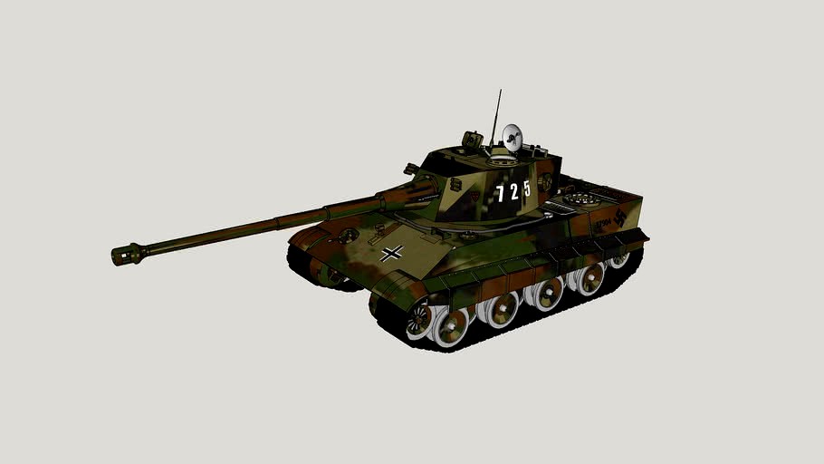 WW2-1945-ADVANCED-GERMAN-PROTOTYPE-HEAVY-TANK 3d model