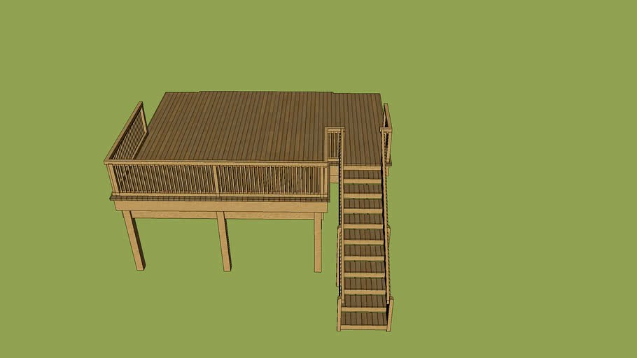 Wood Deck 3d model
