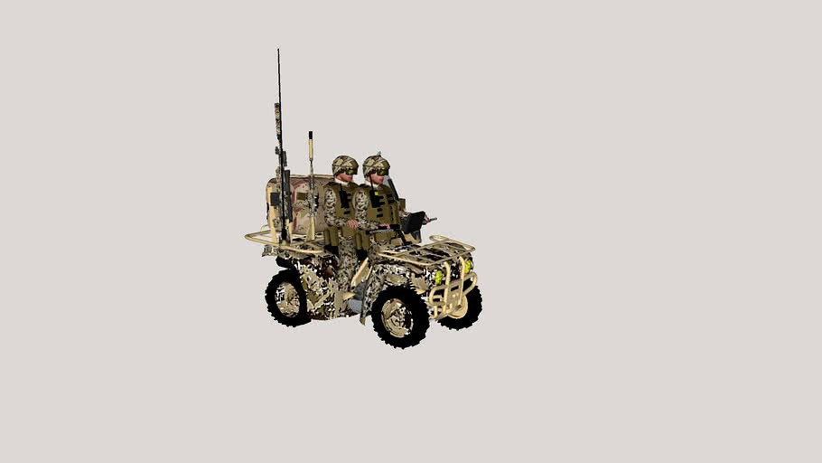 USMC MARINES MARINE DESERT SCOUT ATV VEHICLE 3d model