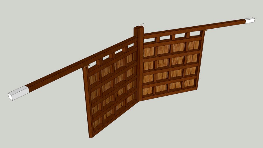 Large Canal Lock Gates 3d model