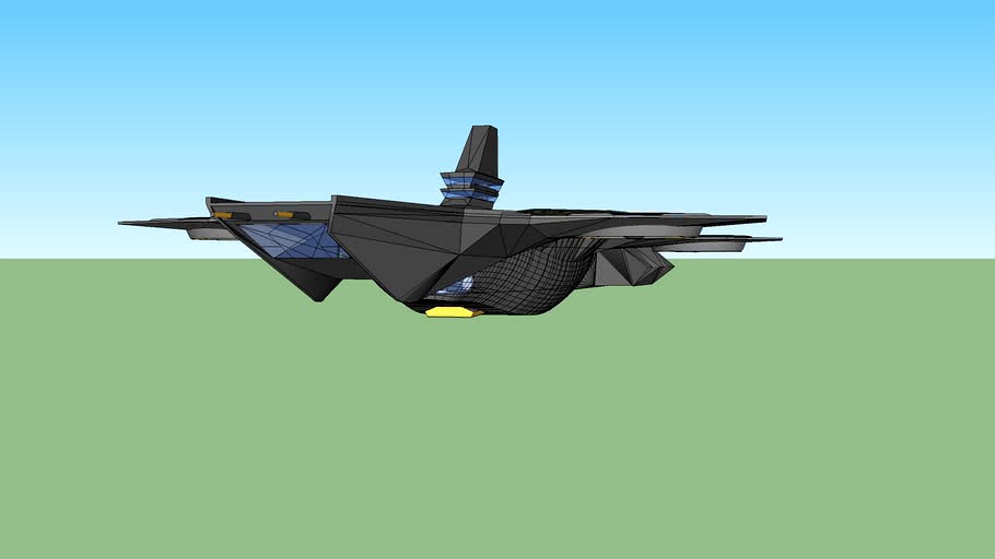 SHIELD Helicarrier with interior, last version 2017 3d model