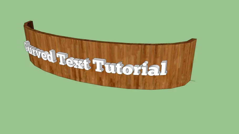 Curved text tutorial... 3d model