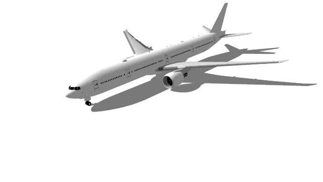 Boeing 777-300ER Template (2018) 3d model