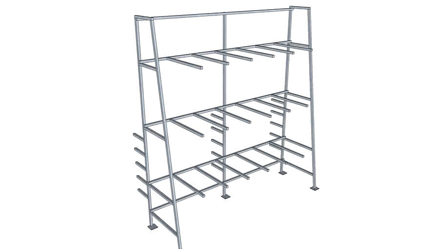 Steel Racking 40mm Box Section 3d model