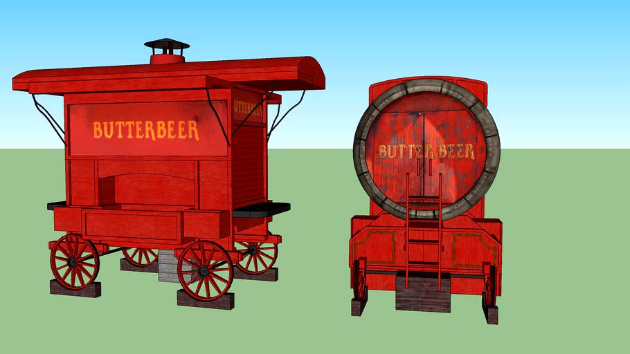 Wizarding World of Harry Potter Butterbeer Carts 3d model
