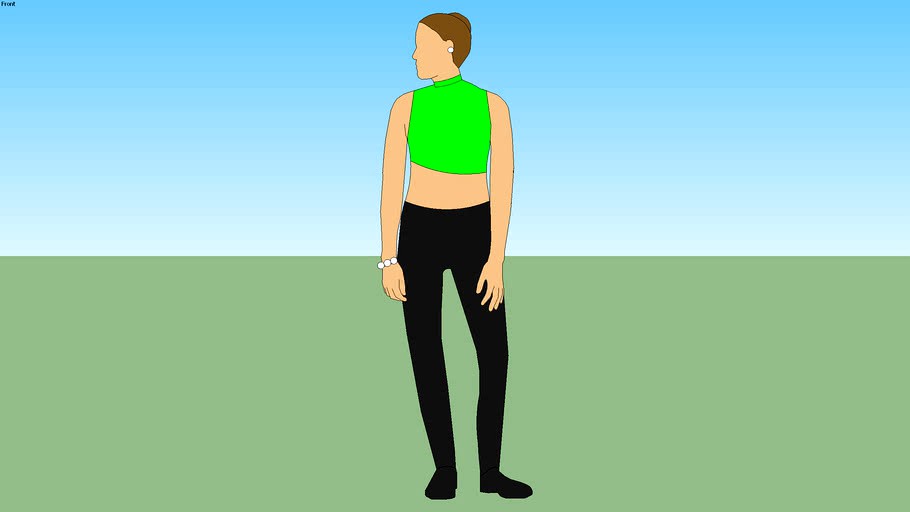 2D Jazz Dancer 3d model