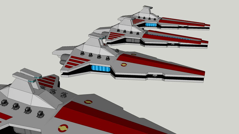 Venator Class Star Destroyers (Jedi Cruisers) 3d model