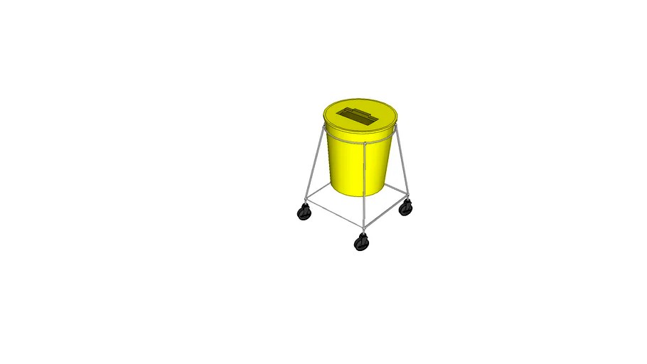 Mobile sharps bin 3d model