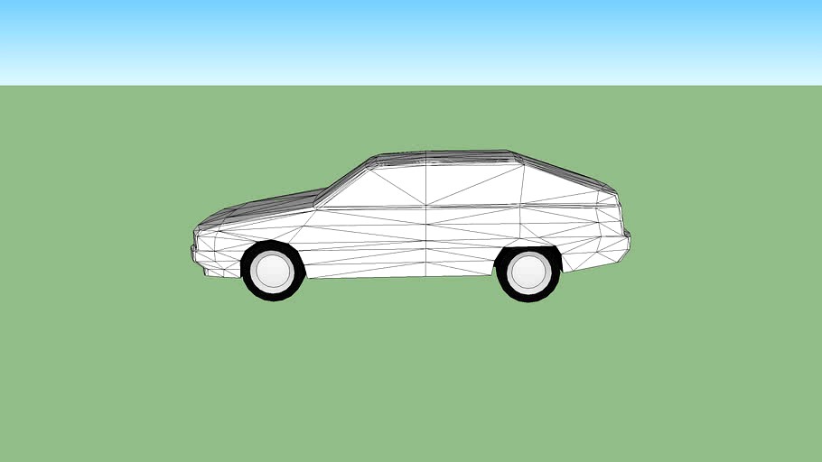 Car template fastback 70s 3d model