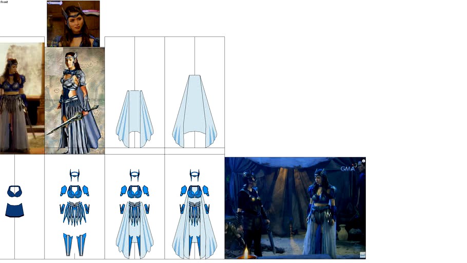 Amihan's warrior attire. ENCANTADIA. 2D 3d model