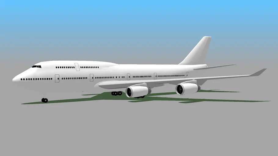 Template - Boeing 747-436 (Rolls Royce RB211) 3d model