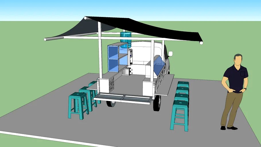 Warung Mobil Grand Max 3d model