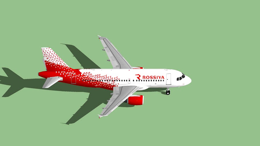 Rossiya Airbus A319-112 (New Livery) 3d model