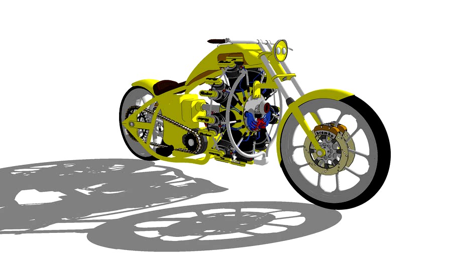 Custom Chopper 3d model