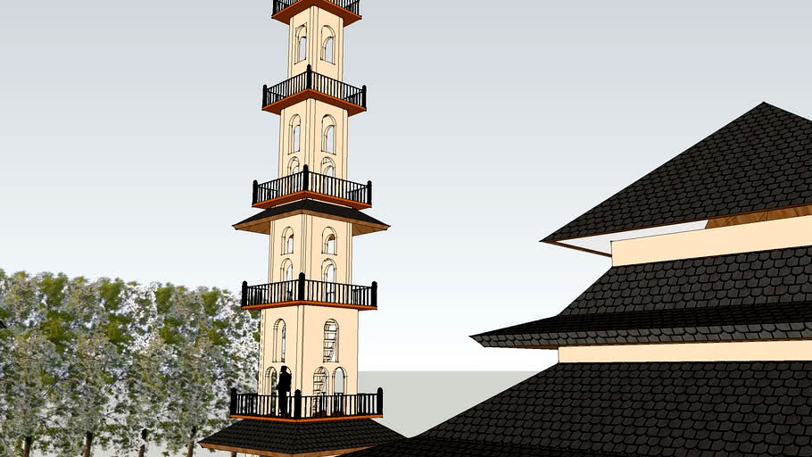 mosque tower 3d model