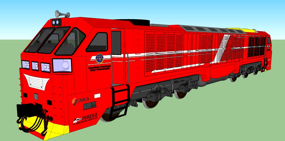 Indonesian Railways, Locomotive CC300/INKA CC300 3d model