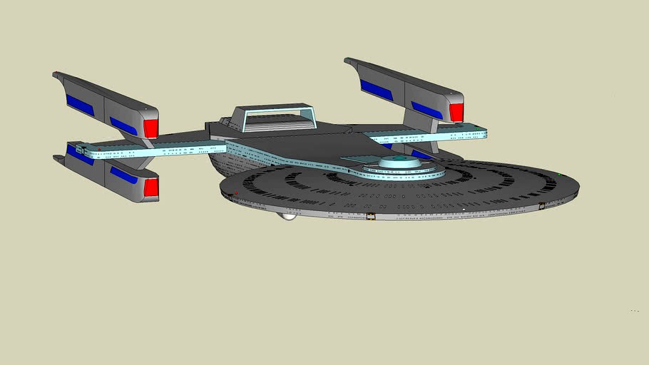 Star Trek federation starship from DS9 3d model
