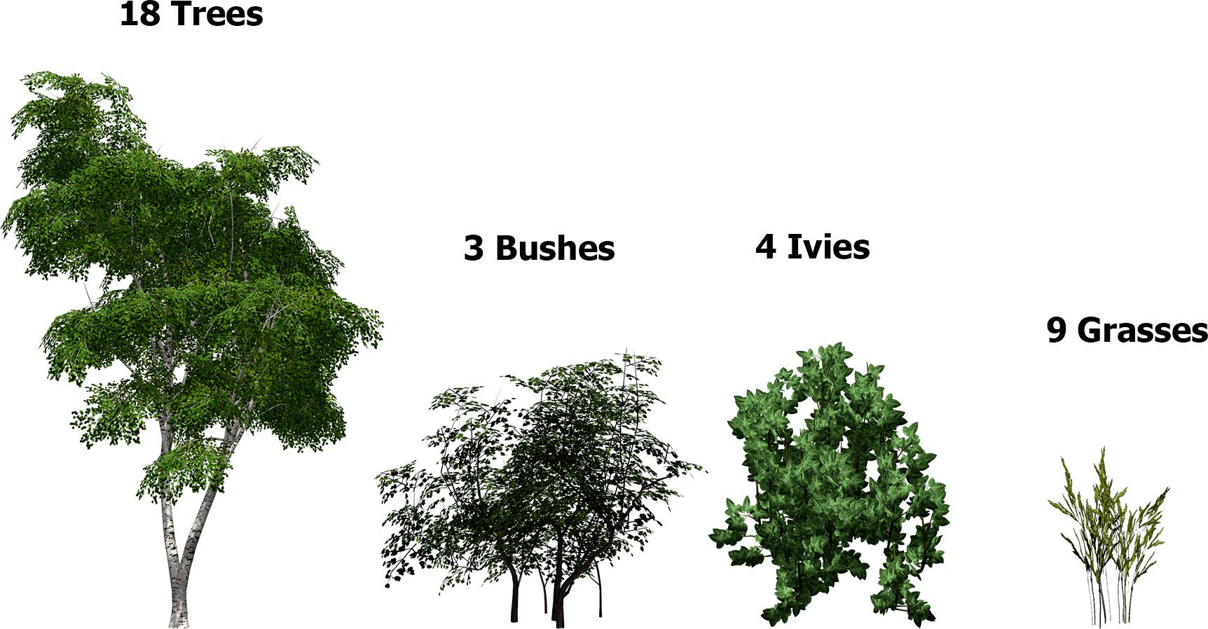 Realistic nature sprites 3d model