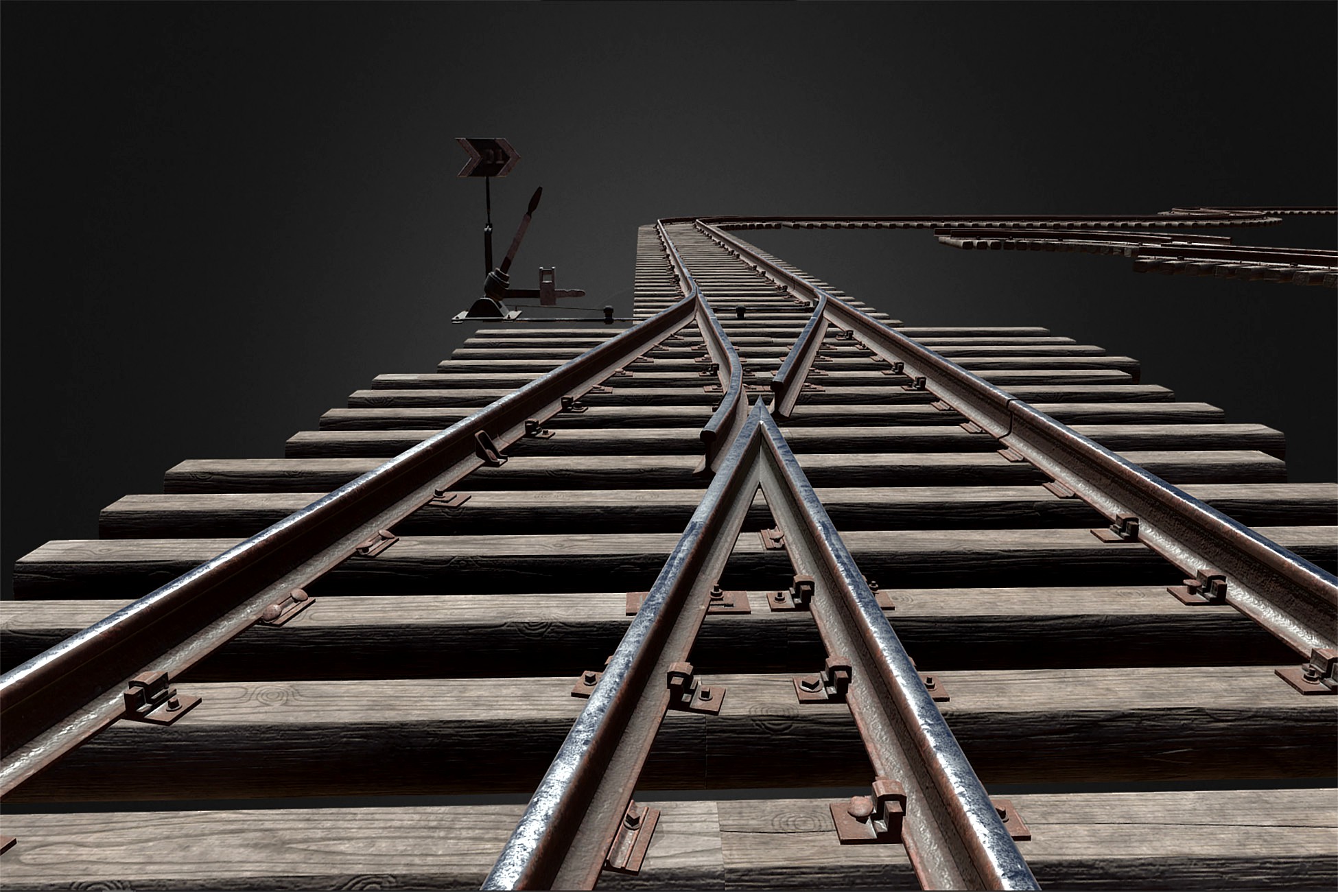 Realistic rails 3d model