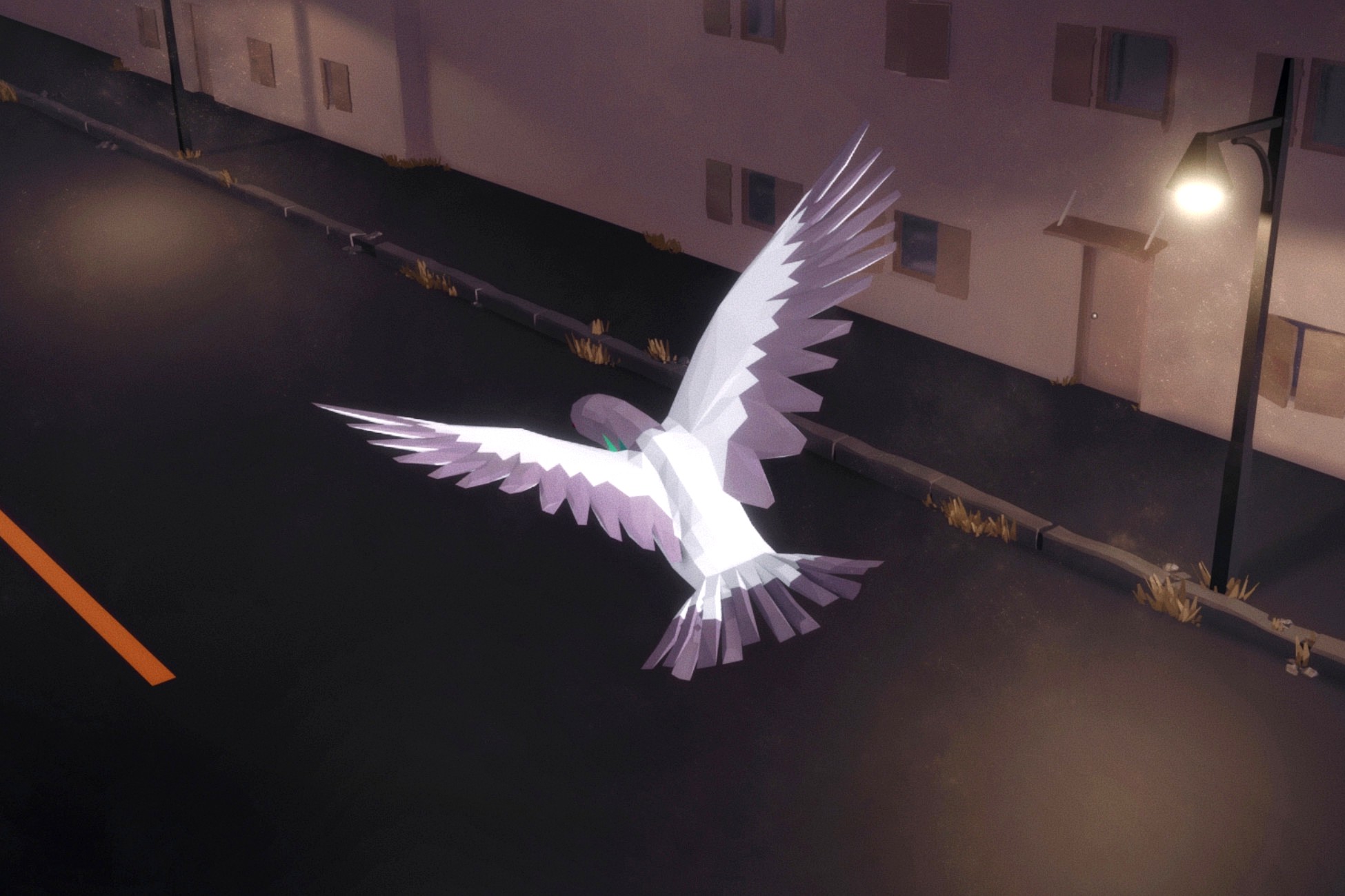 Low Poly Bird: Pigeon 3d model