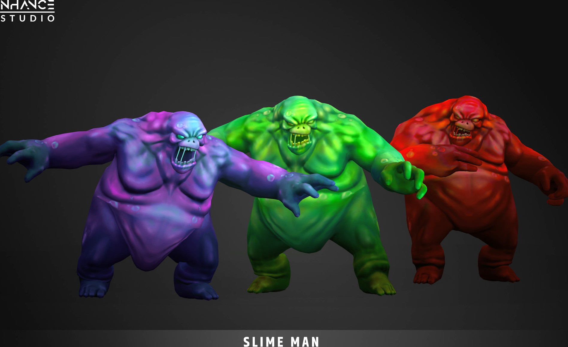 Stylized Fantasy Slime Man 3d model