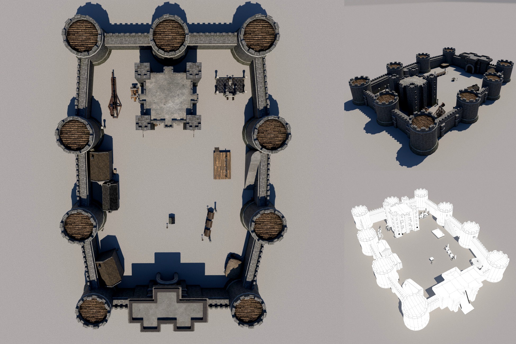 Medieval Modular Castle 3d model