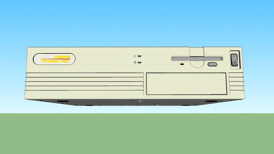 Vintage computer Compaq ProLinea 4/33s Intel 486 SX based pc 3d model